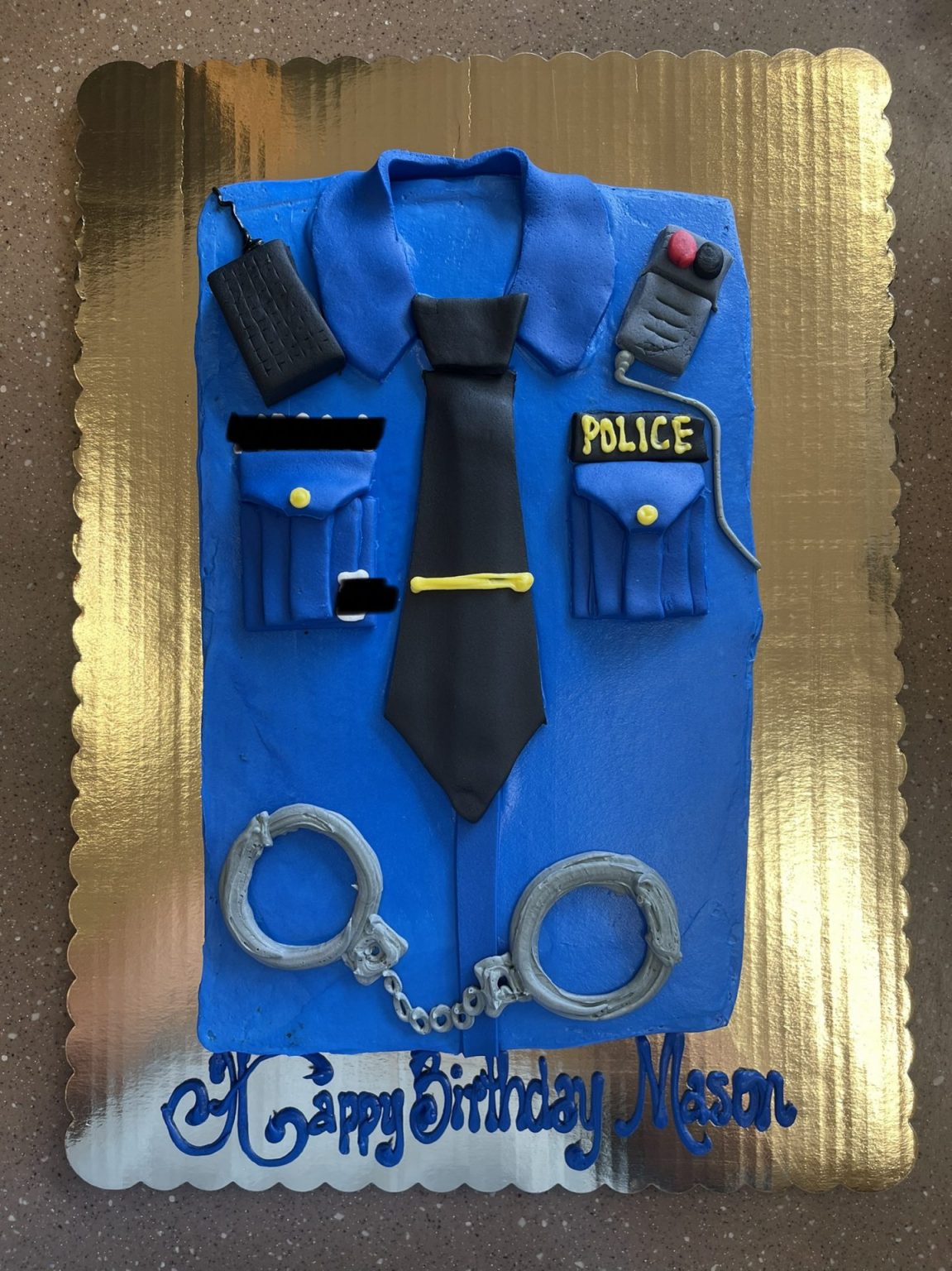 Police Uniform Cake | Piazza's Bakery